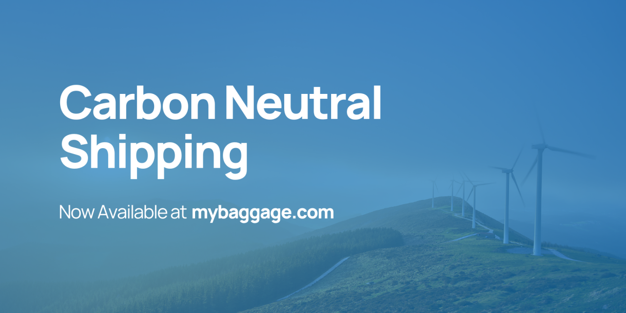 Carbon Neutral Shipping | My Baggage Carbon Neutral Shipping | My Baggage